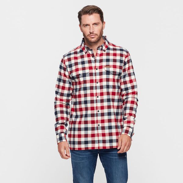 Indian-Only - MENS IOWA PLAID SHIRT - RED