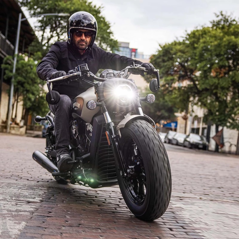 Indian-Only - SCOUT PATHFINDER 5.75" ADAPTIVE LED ECE HEADLIGHT - BLACK