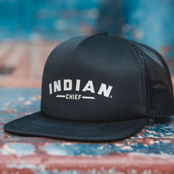 Indian-Only - CHIEF TRUCKER HAT - BLACK